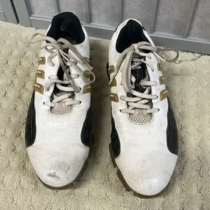 adidas | Shoes | Adidas Powerband Chassis Golf Shoeswhiteblackgold Mens ...